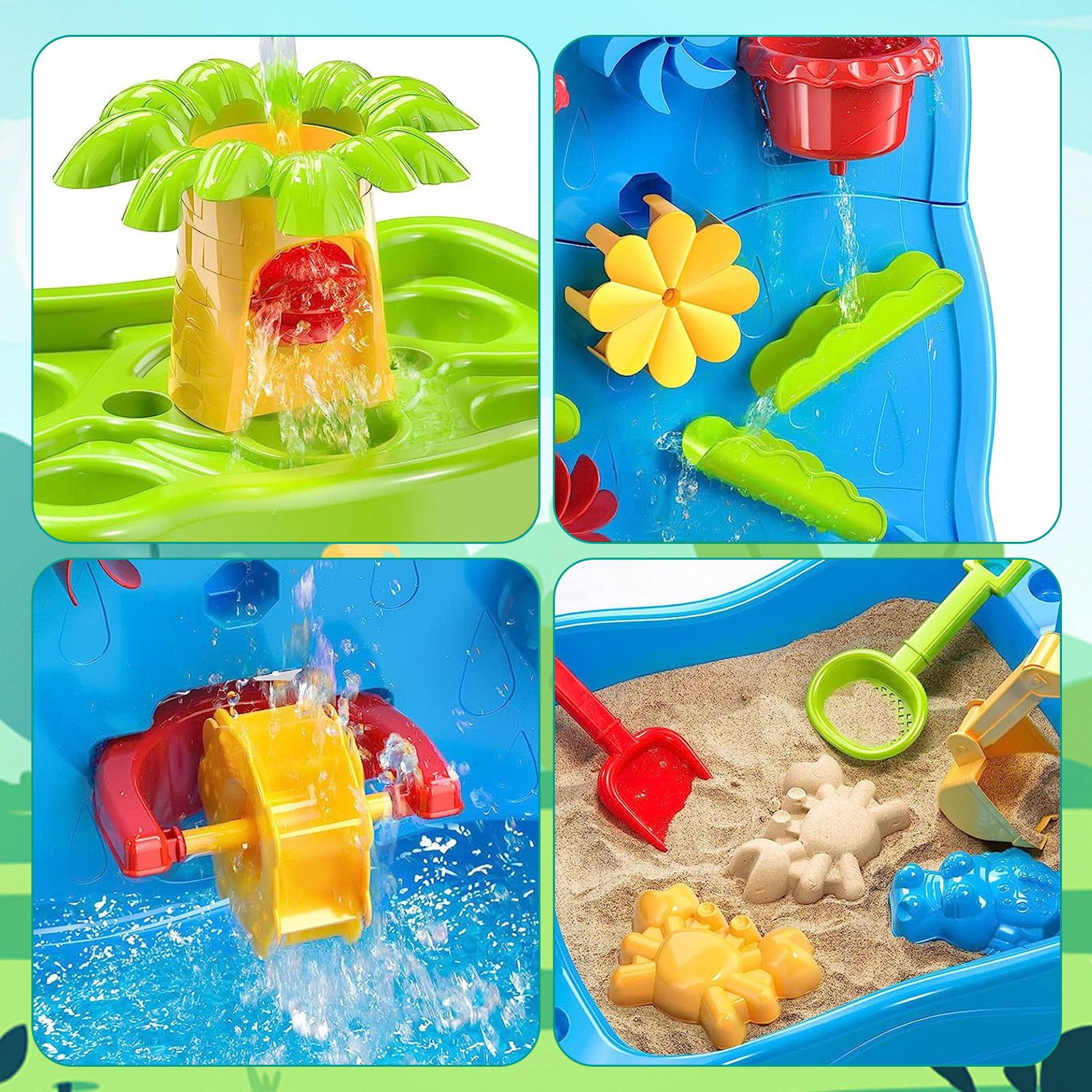 Waterfall Wall Water Table Sand Pit Play Ground Activity Centre Playset ...