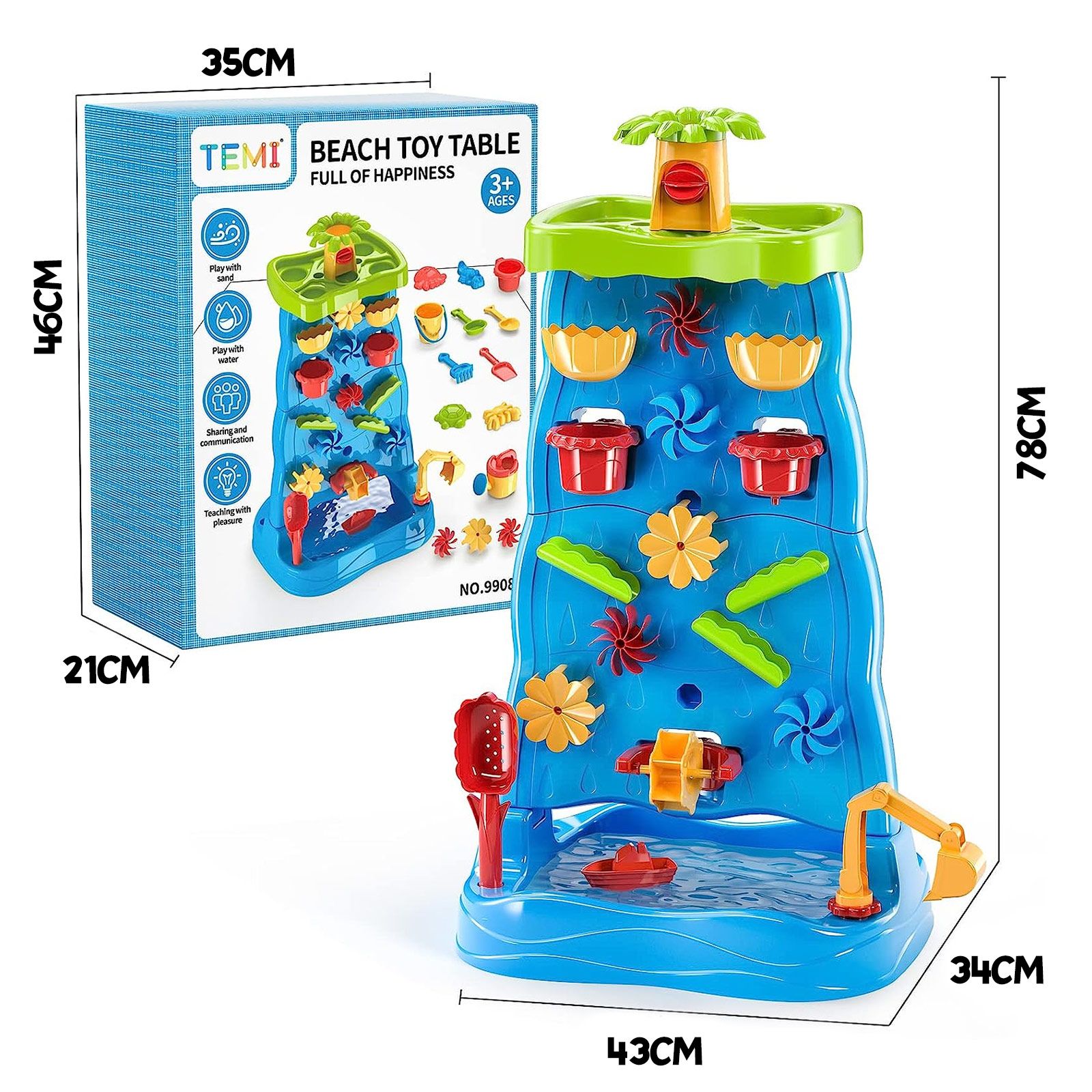 Waterfall Wall Water Table Sand Pit Play Ground Activity Centre Playset ...
