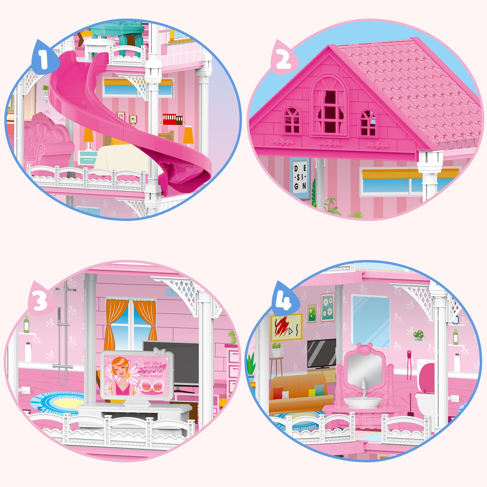 Doll Barbie Dream House Playhouse Furniture Princess Castle Toys ...