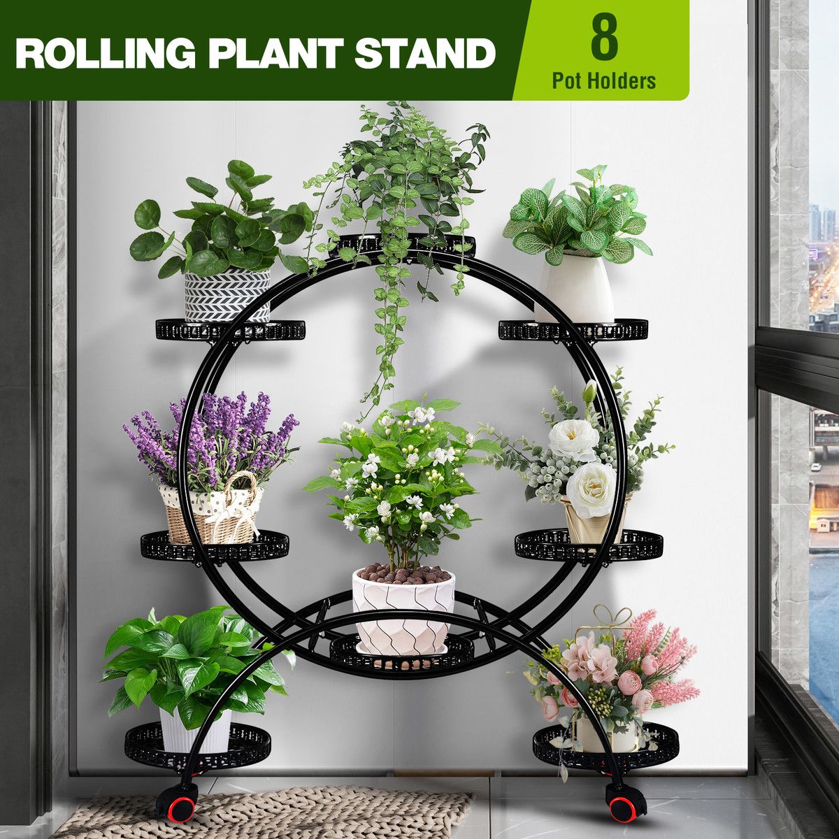 Plant Pot Flower Stand Planter Display Shelf Holder Indoor Outdoor Rack ...