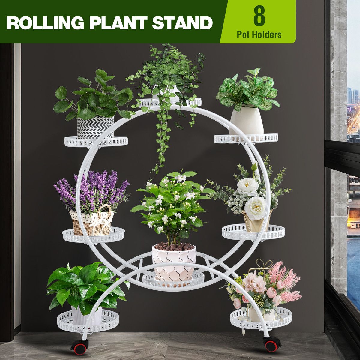 Plant Flower Pot Stand Display Shelf Planter Holder Indoor Outdoor ...