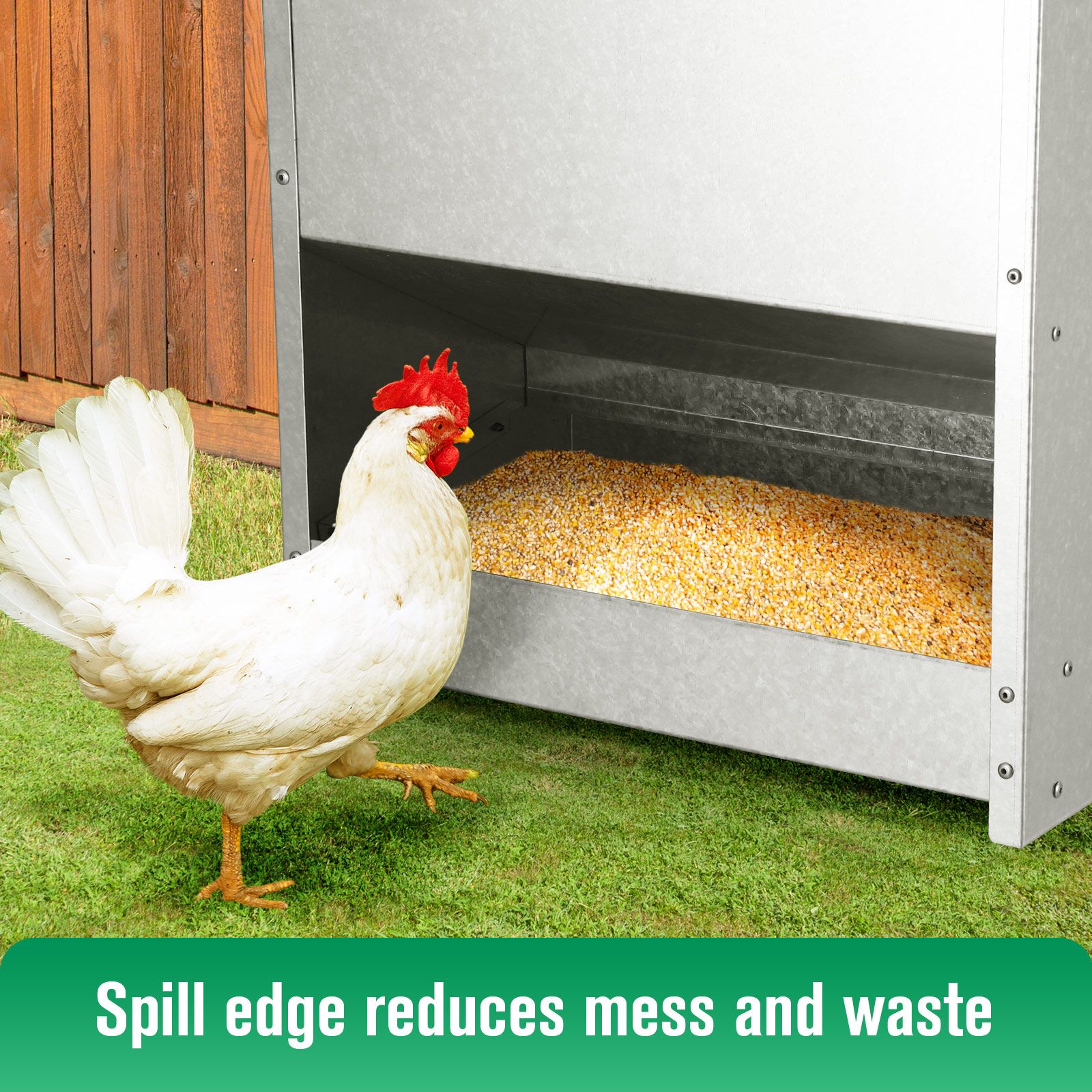 Chicken Food Feeder Auto Treadle Poultry Chook Feed Supplies Automatic ...