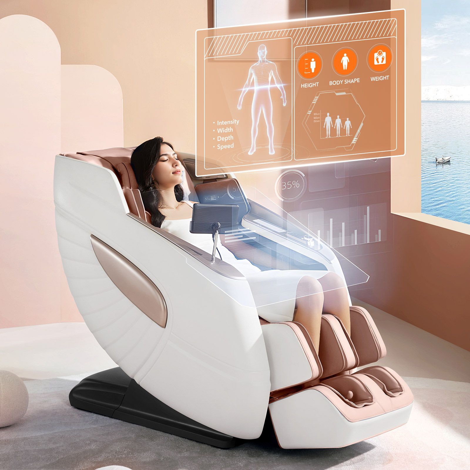 Full Body Massage Chair Massaging Machine Foot Back Massager Deep ...