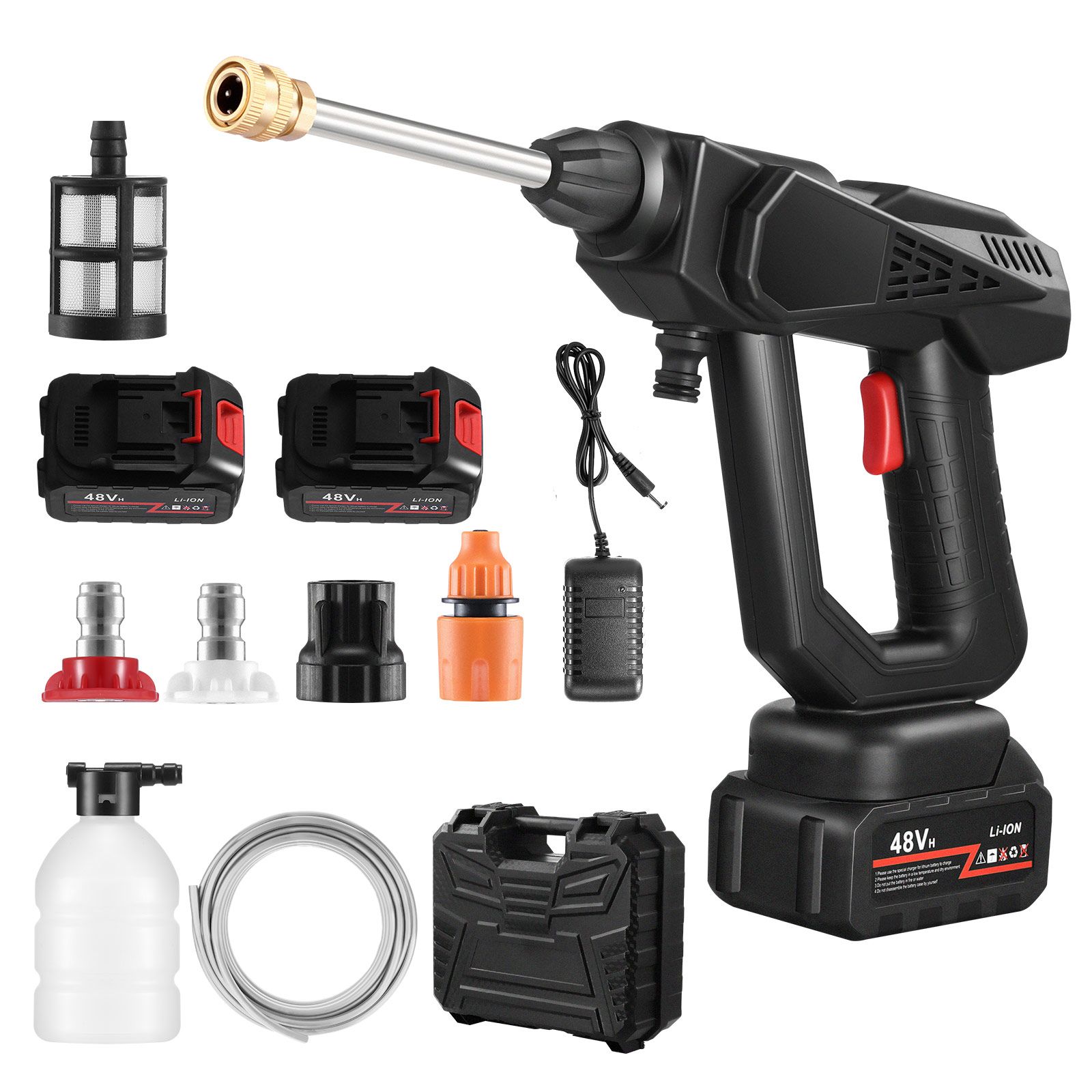 Cordless Pressure Washer 48V Electric High Power Cleaner Water Spray ...