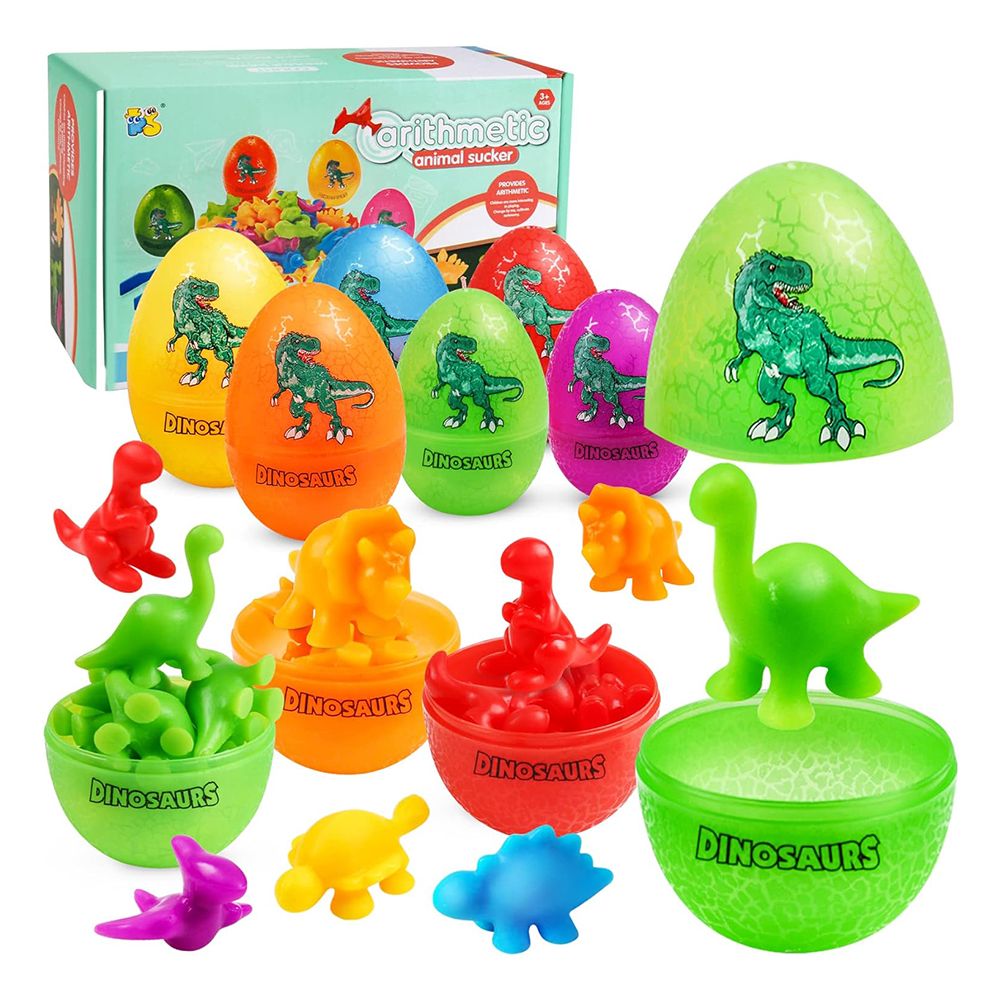 Eggs Toy, Color Sorting and Counting Dinosaur Toys for Toddlers Ages 3 ...