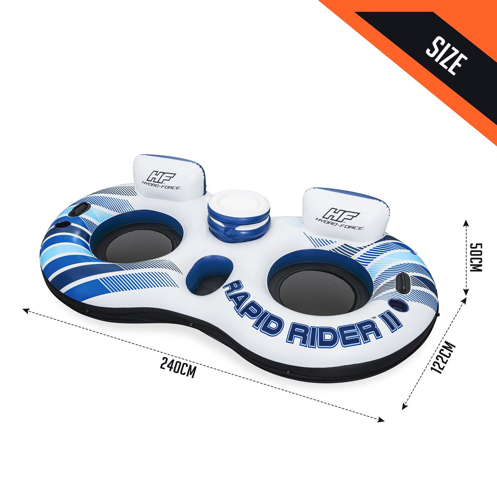 Bestway Floating Island Pool Float Tubes 2 Man River Tube Water Raft ...