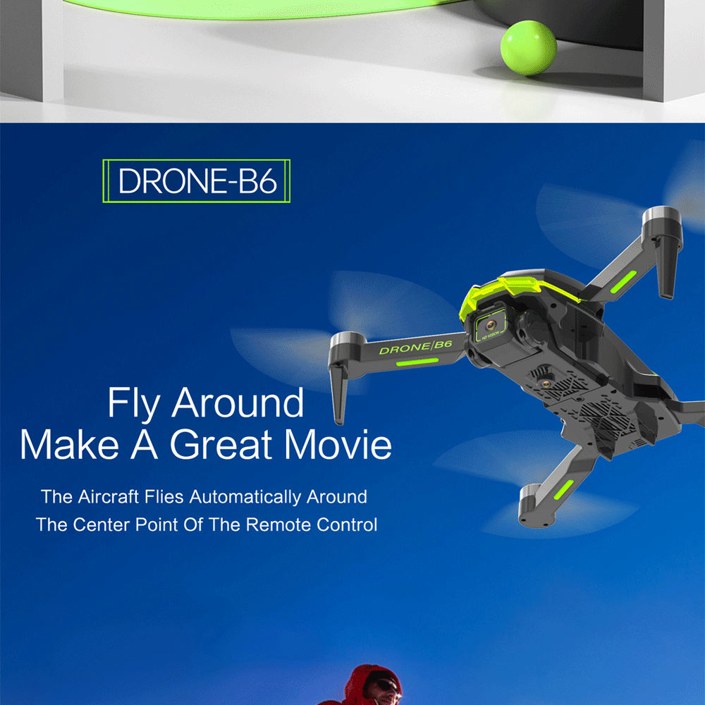 Newest B6 Drone Brushless Motor Dual 6K Professional Aerial Photography WIFI FPV Obstacle ...