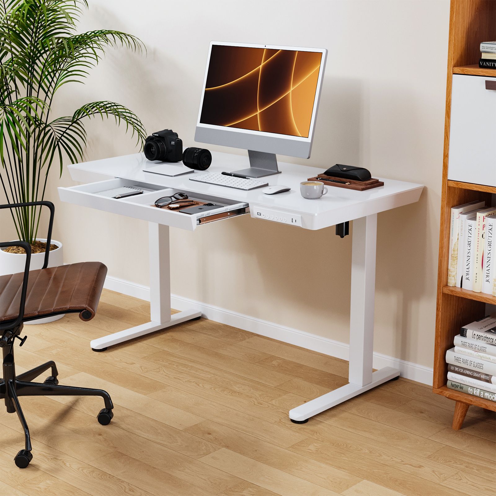 Electric Standing Desk Sit Stand Up Table Motorised Height Adjustable ...