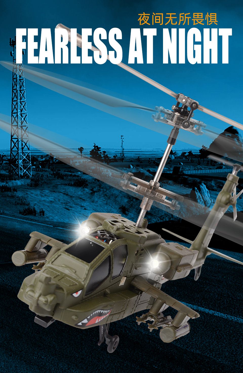 RC Helicopters Remote Control 2.4GHz Military Army Helicopter Toys for ...