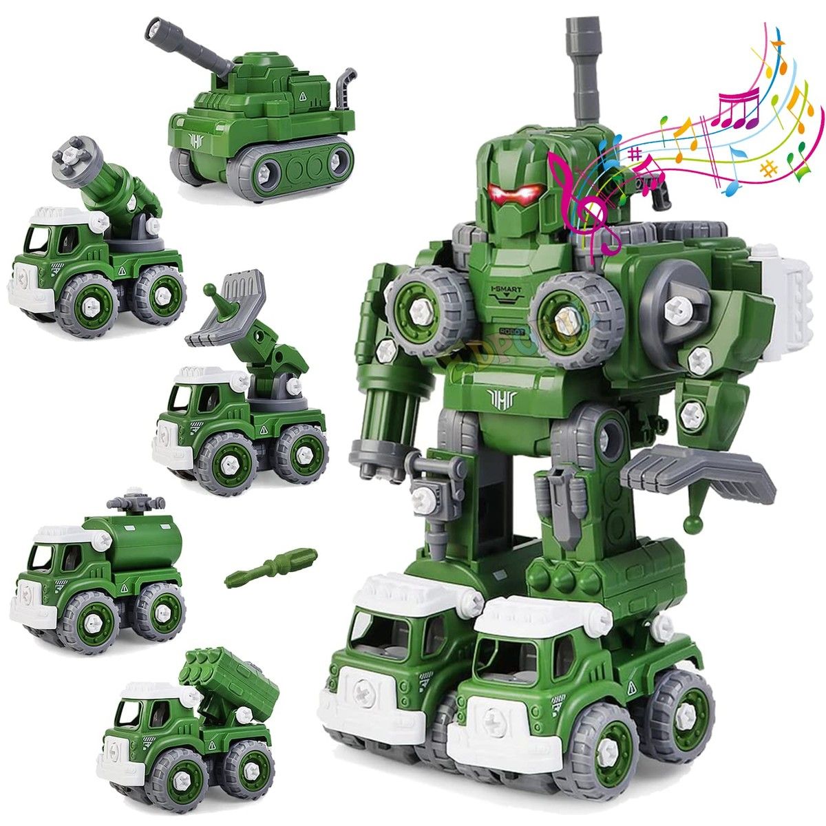 Take Apart Armored Fighting Vehicles Transform to Defender Robot Toys ...