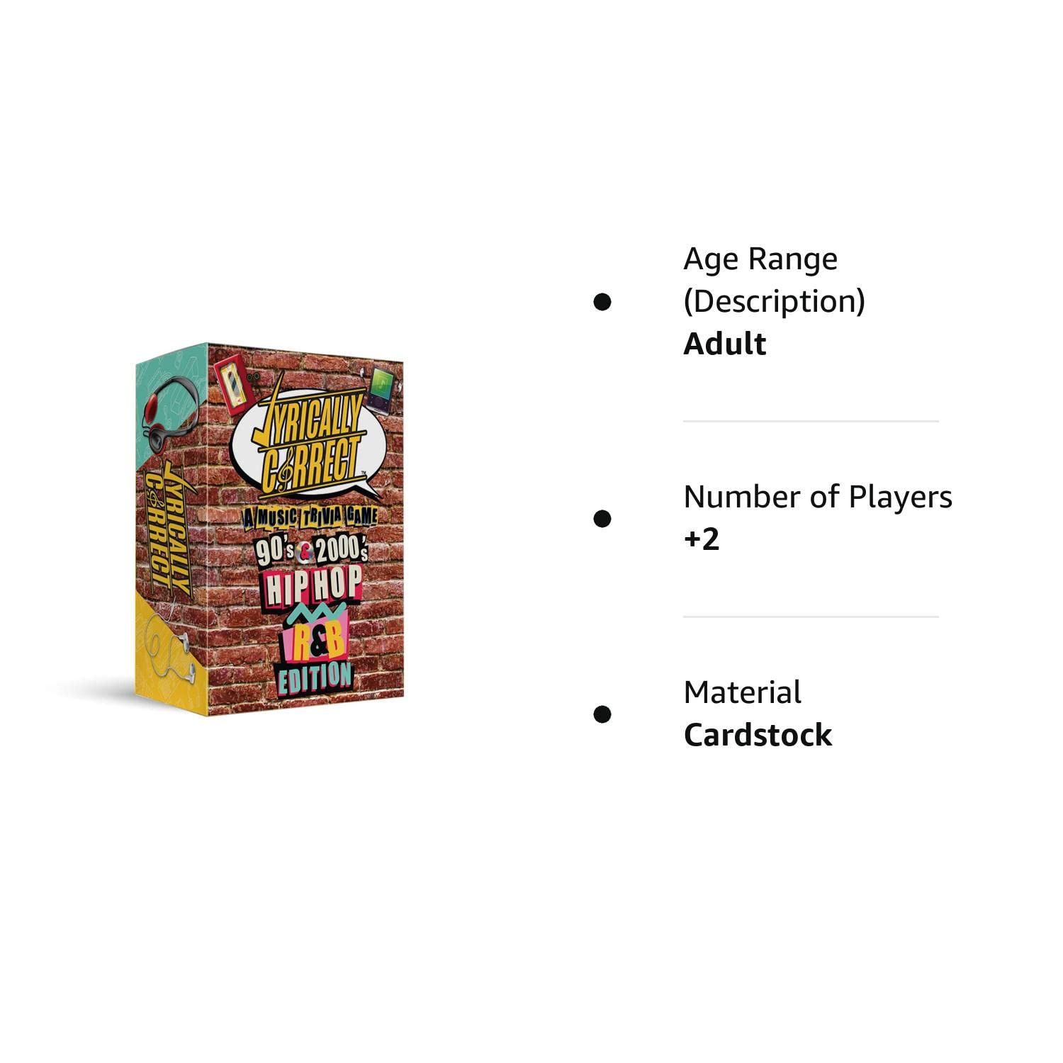 Lyrically Correct 90's and 2000's Hip Hop and R & B Music Trivia Card ...