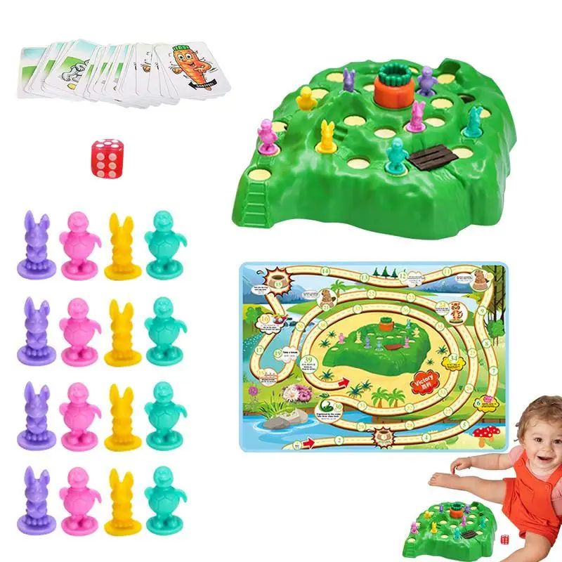 Rabbit Trap Board Game Funny Montessori Interactive Tortoise And Rabbit ...