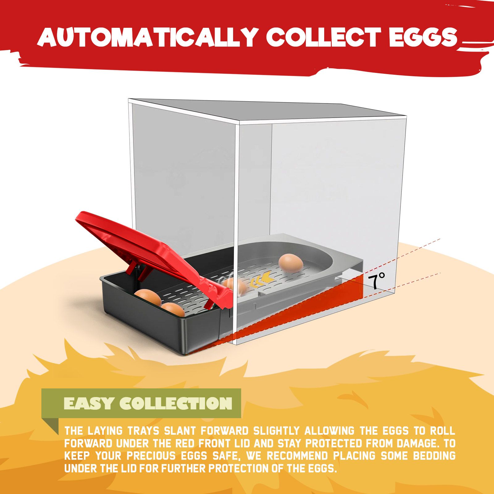 3 Hole Chicken Nesting Box Roll Away Hen Chook Laying Boxes Poultry ...