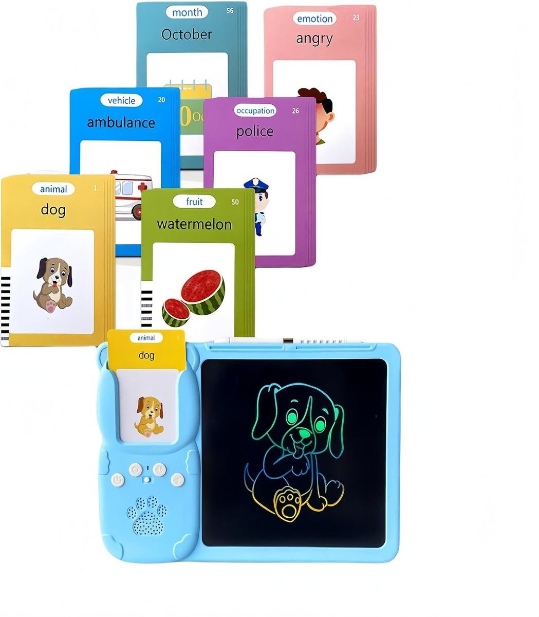 BLue - Bilingual Spanish English - 2 in 1 Talking Flash Cards Writing ...