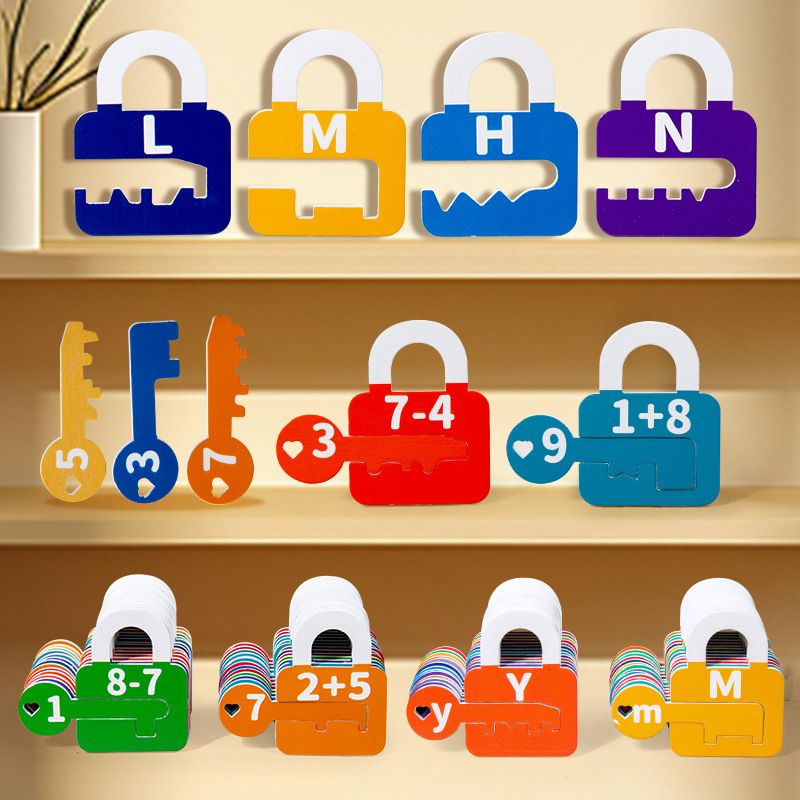 Montessori Toys Materials For Toddlers Lock Learning To Unlock Keys ...