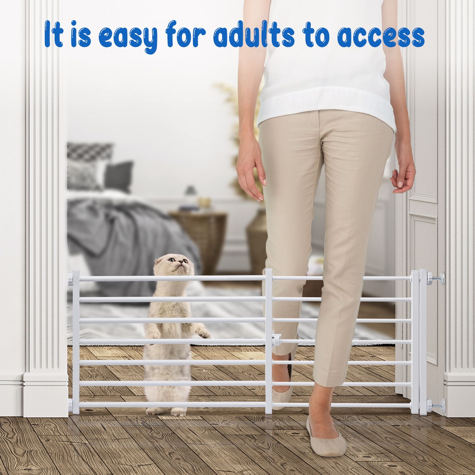 Pet Dog Safety Gate Cat Fence Enclosure Guard Stair Security Barrier ...