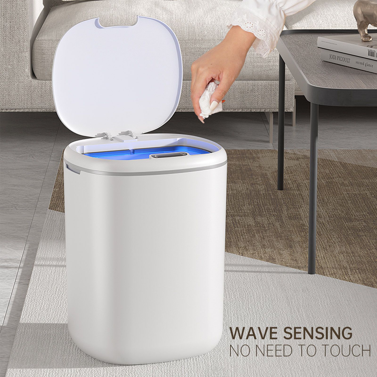 Smart Trash Bin 18L Sensor Rubbish Recycling Waste Bin Automatic Motion ...