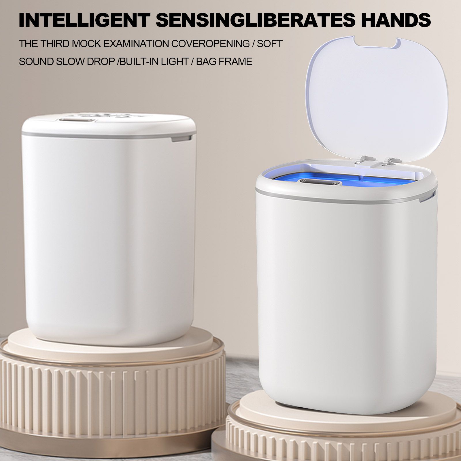 Smart Trash Bin 18L Sensor Rubbish Recycling Waste Bin Automatic Motion ...