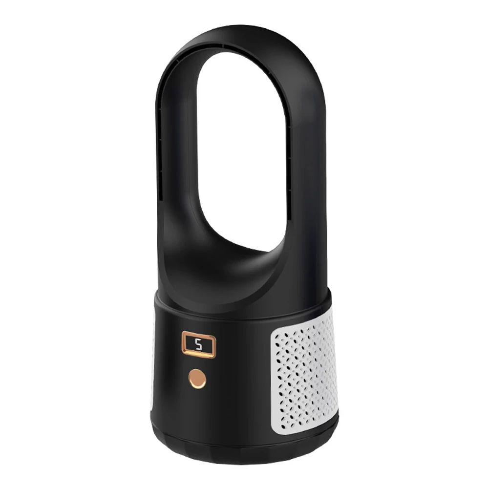 USB Electric Vaneless Bladeless Table Fan 1200mAh Rechargeable Home ...