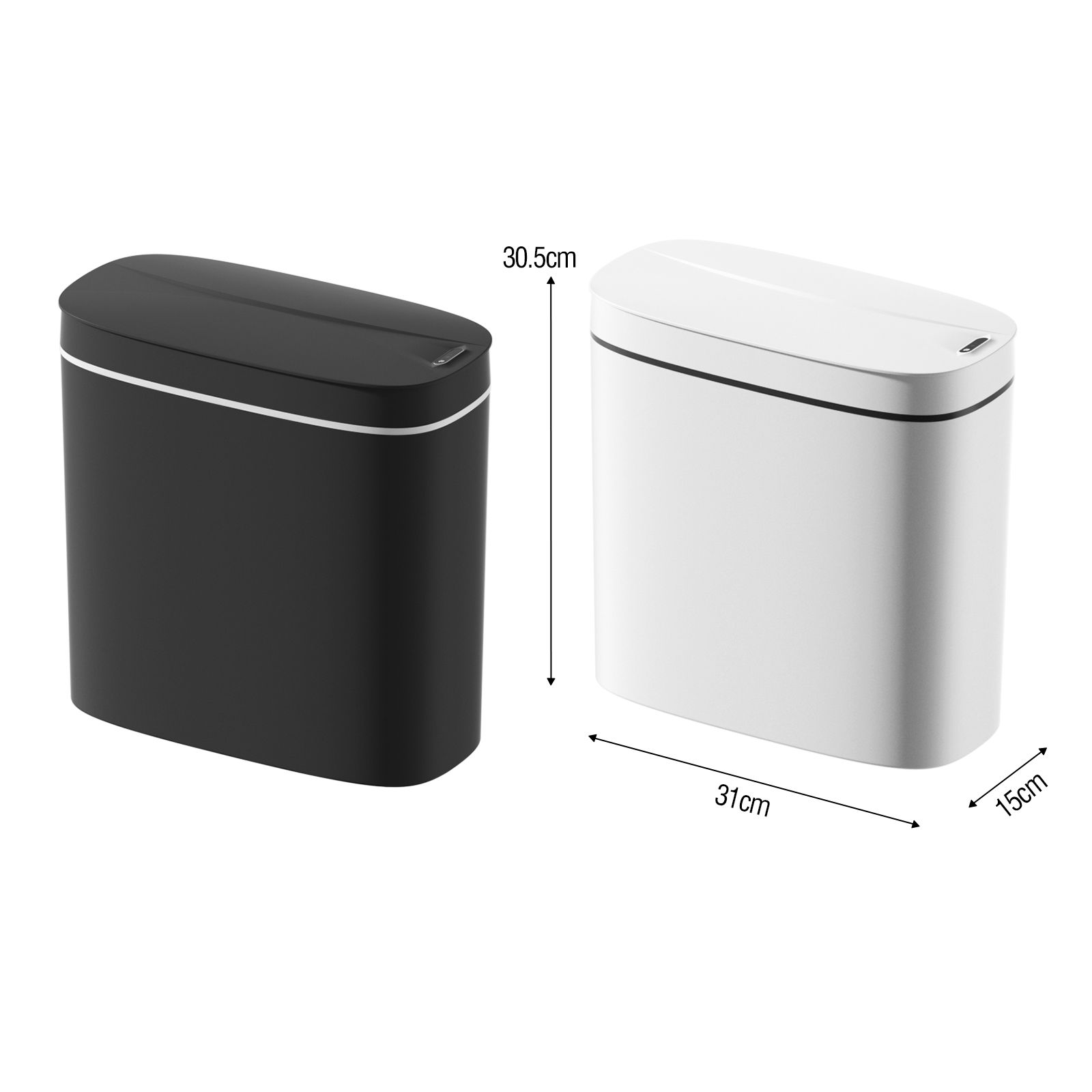 Smart Trash Bin 14L Rubbish Recycling Waste Bin Sensor Automatic Motion ...