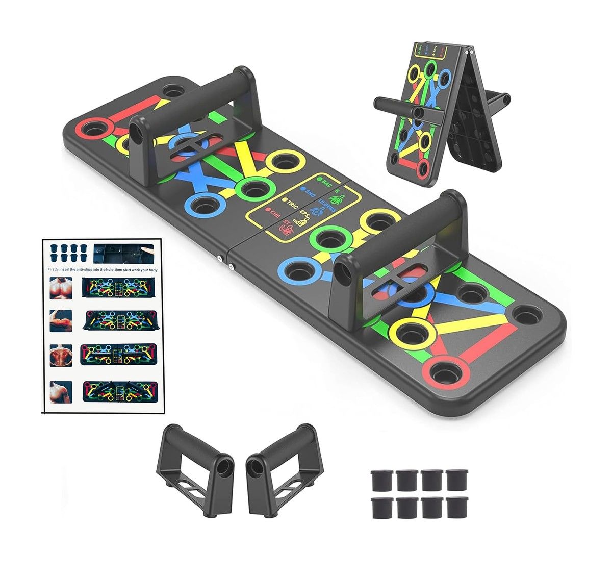 Push Up Board- Portable Multi-Function Foldable Push Up Bar Muscle Push ...