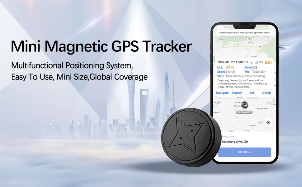 GPS Tracker for Vehicles,Strong Magnetic Car Vehicle Tracking Anti-Lost,No Monthly Fee,No ...