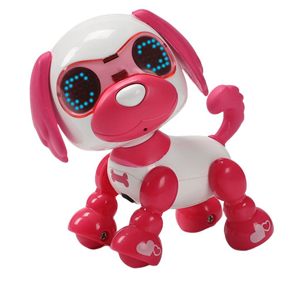 (Red)Interactive Robot Dog Toy - Cute Gesture Sensing Puppy,Educational ...