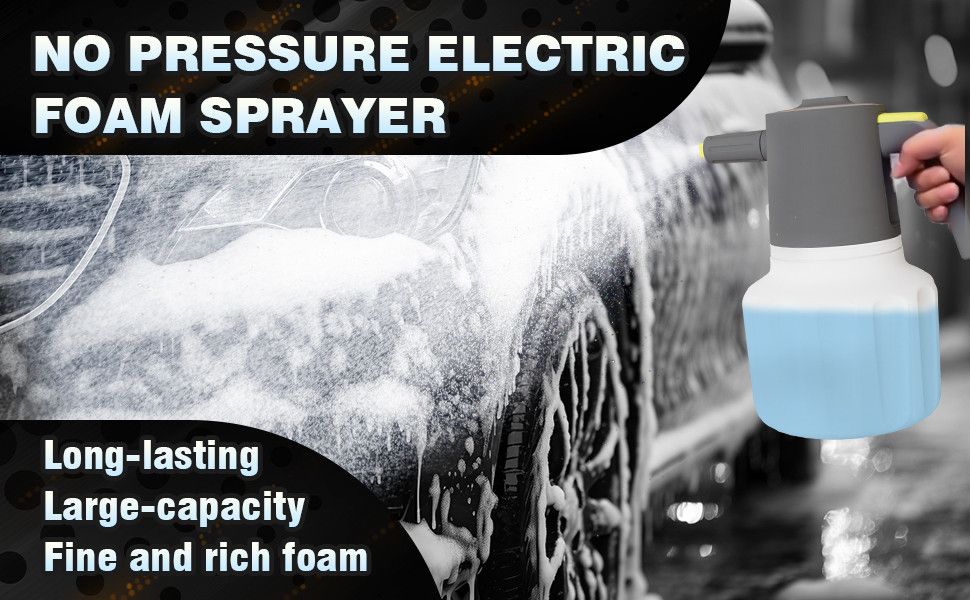 2L Electric Foam Sprayer, One-Click Start, No Pressure Auto Foam ...