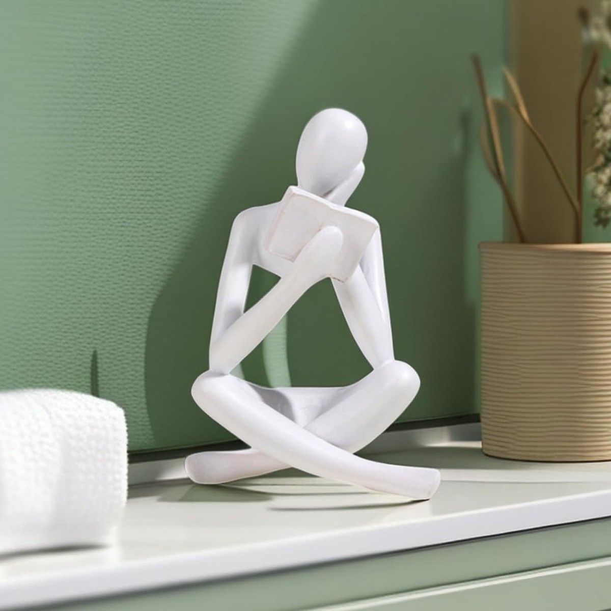 Thinker Sculptures, Thinker Bookworm Sculpture Decoration, Thinker ...