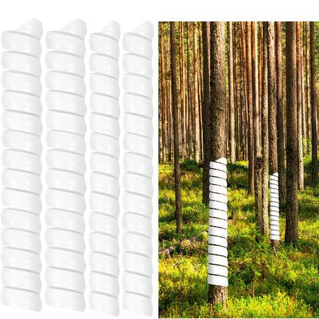 4 Pcs Tree Trunk Protectors 15.7 Inch Tall, Flexible Spiral Tree ...