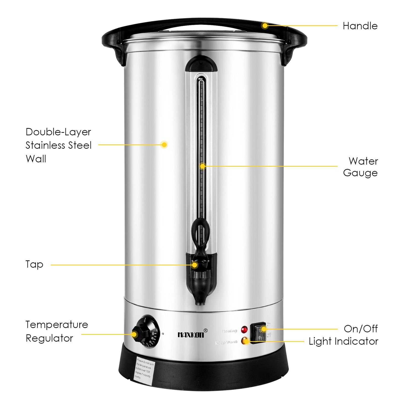 Maxkon 27L Water Dispenser Urn Instant Hot Cold Coffee Maker Tea Kettle ...