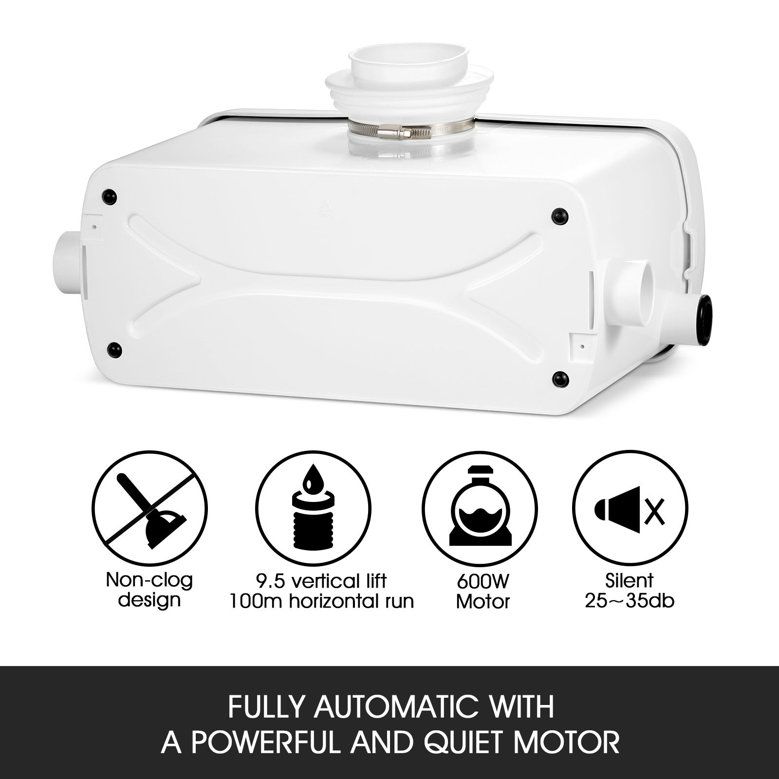 Macerator Sewage Pump Automatic Sump Macerating Flush Toilet Sink ...