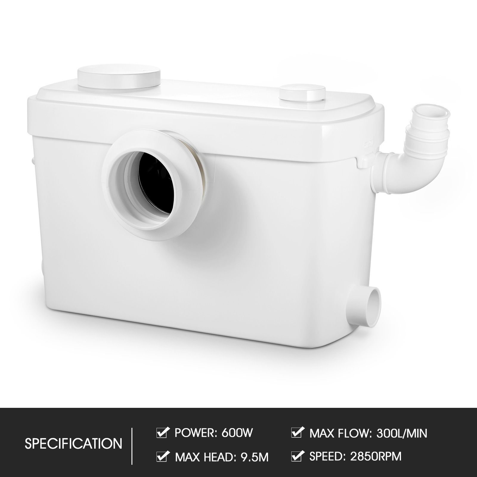 Macerator Sewage Pump Automatic Sump Macerating Flush Toilet Sink ...