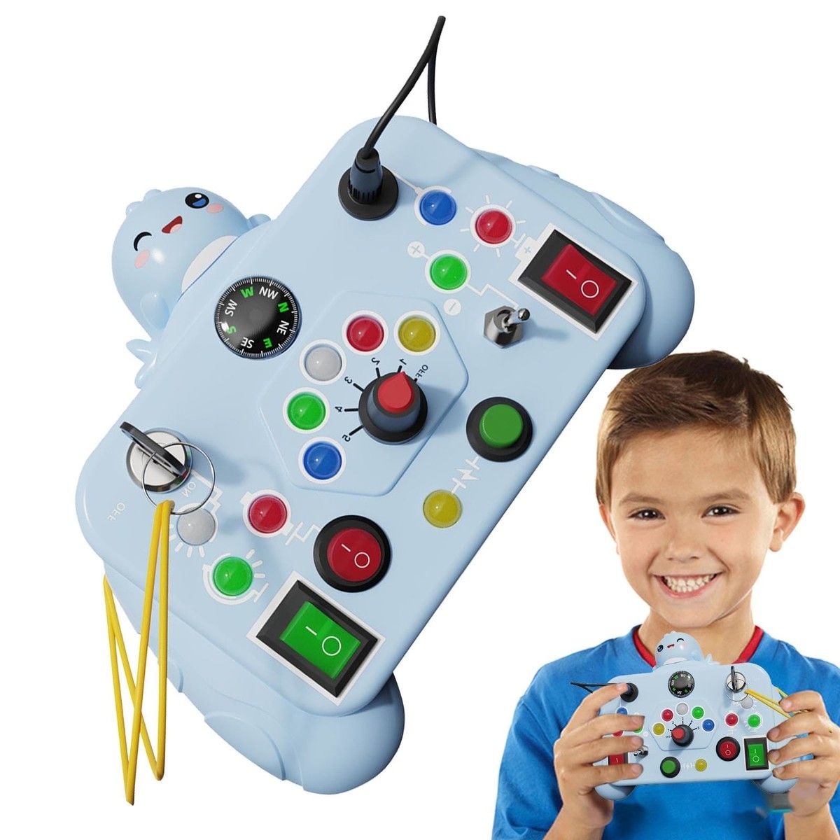 Montessori Busy Toy,Sensory Busy Toy Toddler LED Activity Board - Early ...