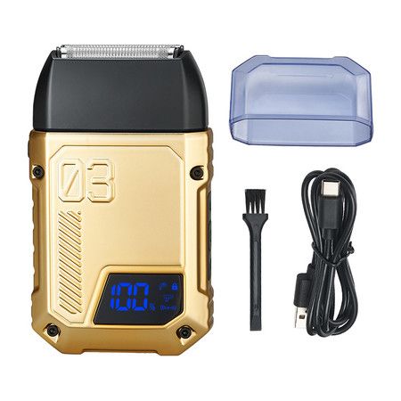 Gold 3 in 1 Electric Razor Men Waterproof Bald Shavers 3 Foil Head ...