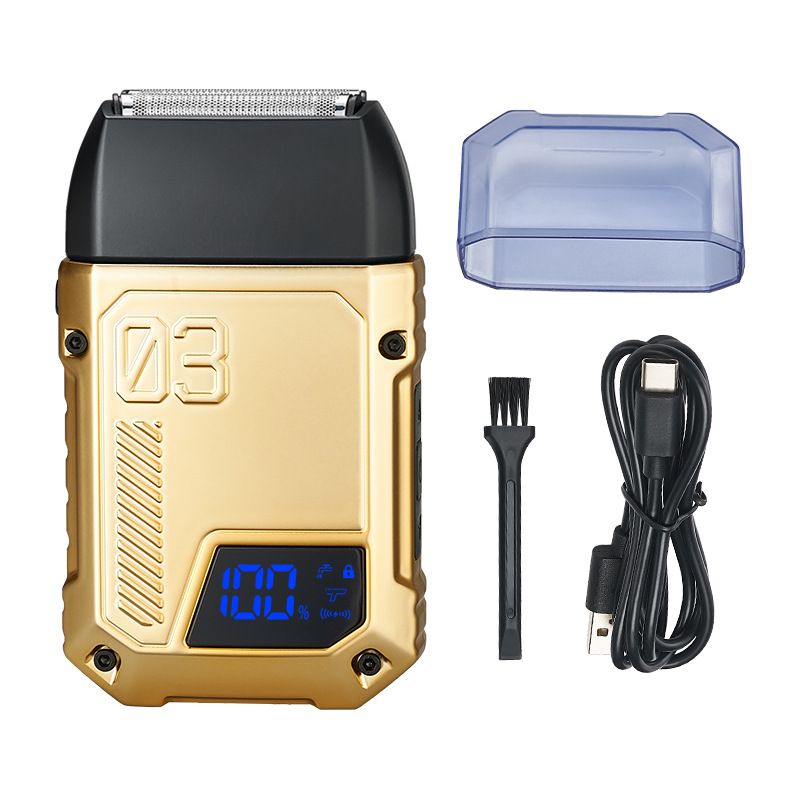 Gold 3 in 1 Electric Razor Men Waterproof Bald Shavers 3 Foil Head ...