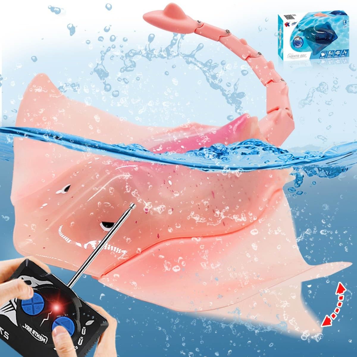 Pool Toys Remote Control Stingray Diving into Water High Simulation ...