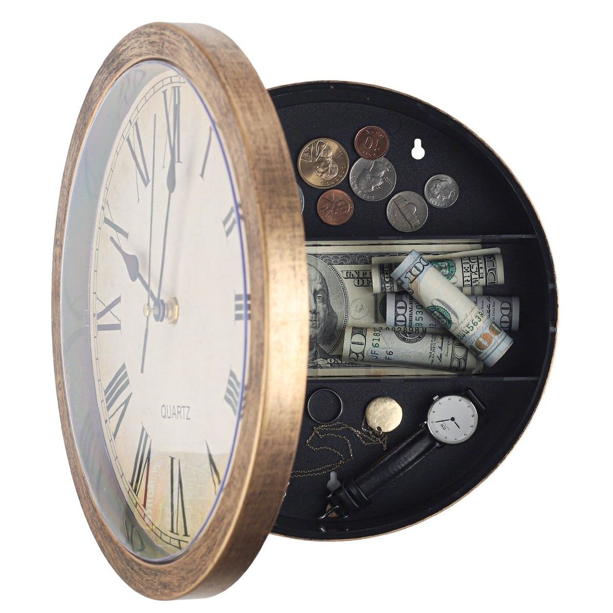 Hidden Safe,Wall Clock Diversion Safe,Secret Compartment,Secret Hidden ...