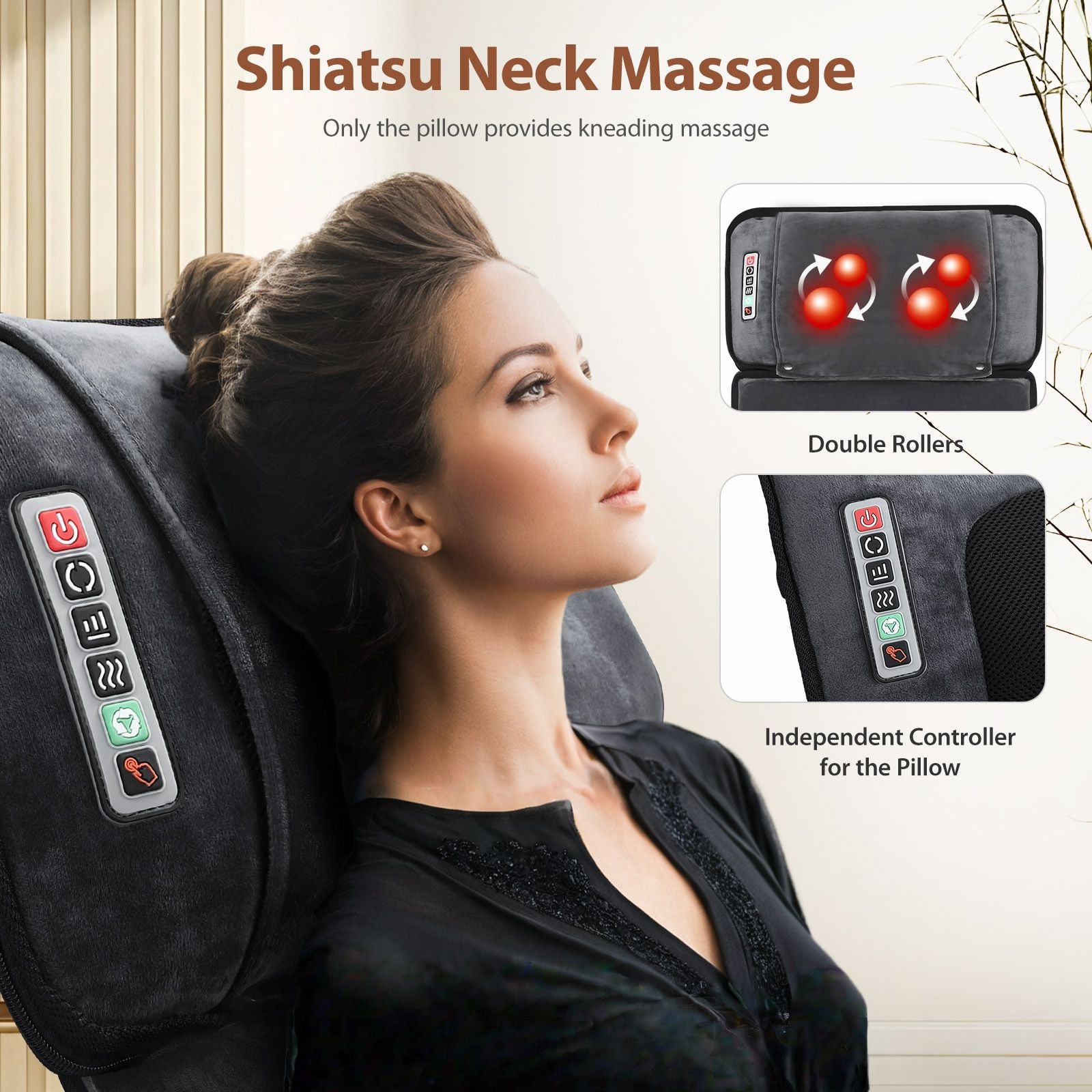 HOMASA Heated Massage Mat Full Body Vibration Electric Heating Pad ...