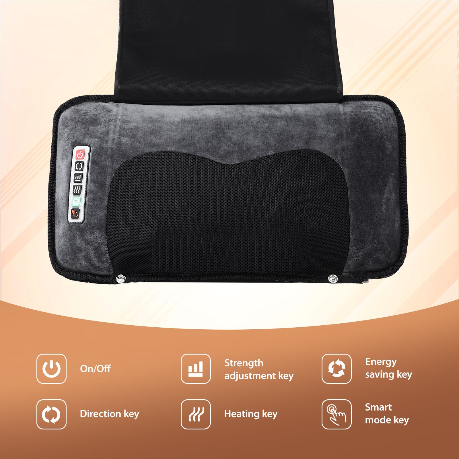 Homasa Heated Massage Mat Full Body Vibration Electric Heating Pad 1722