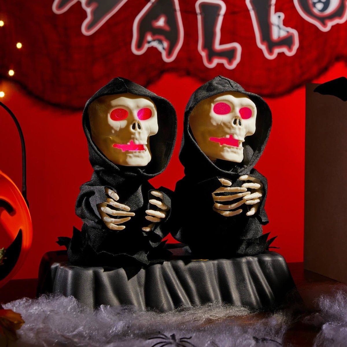 Skeleton Animated Halloween Decorations Indoor Funny Decor with Music ...