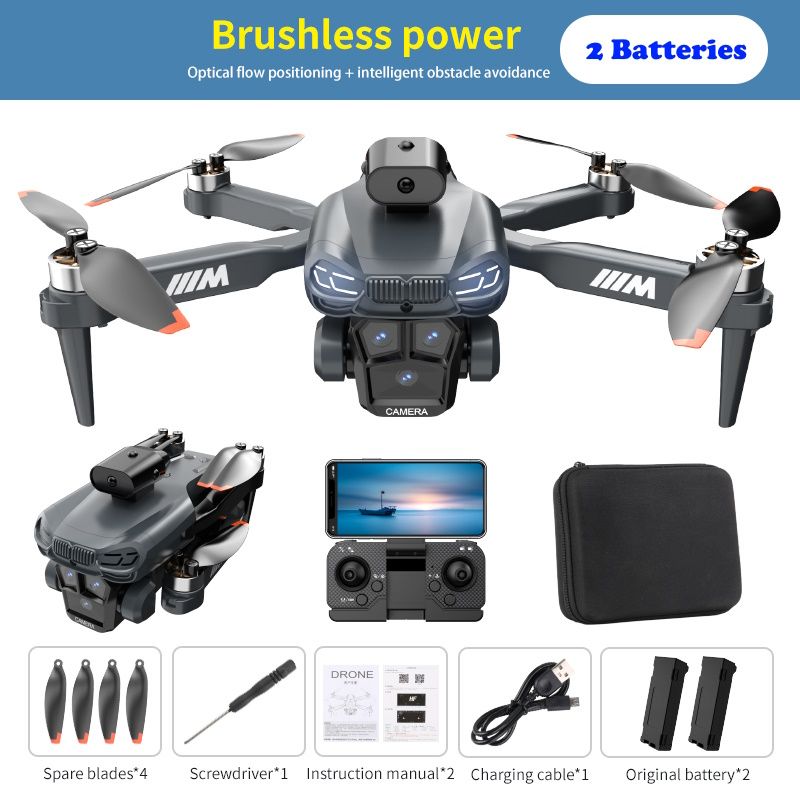 50x Zoom Triple Cameras Optical Flow Positioning Brushless RC Drone GPS ...