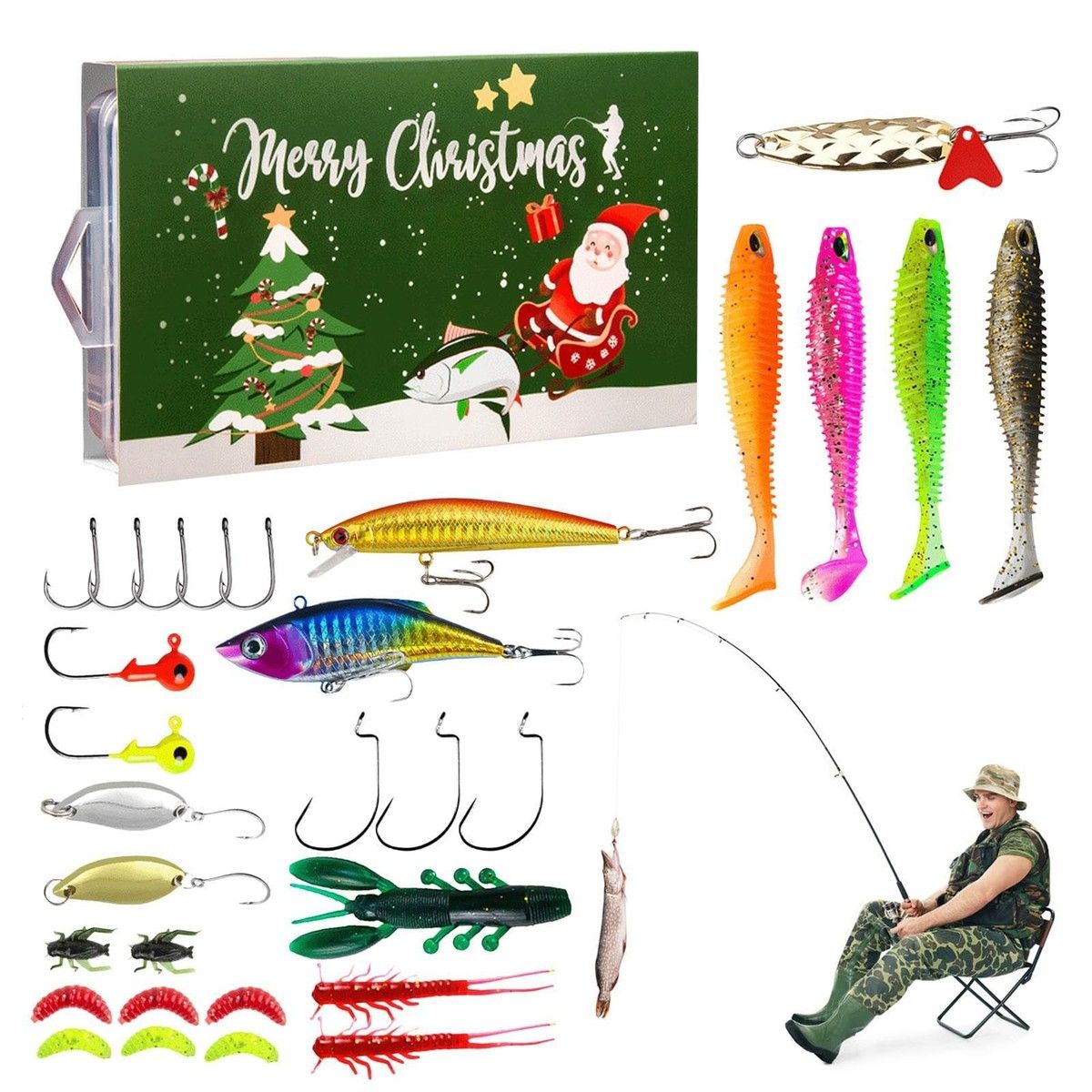 Fishing Advent Calendar,Fishing Tackle Advent Calendar,Fishing Lure ...