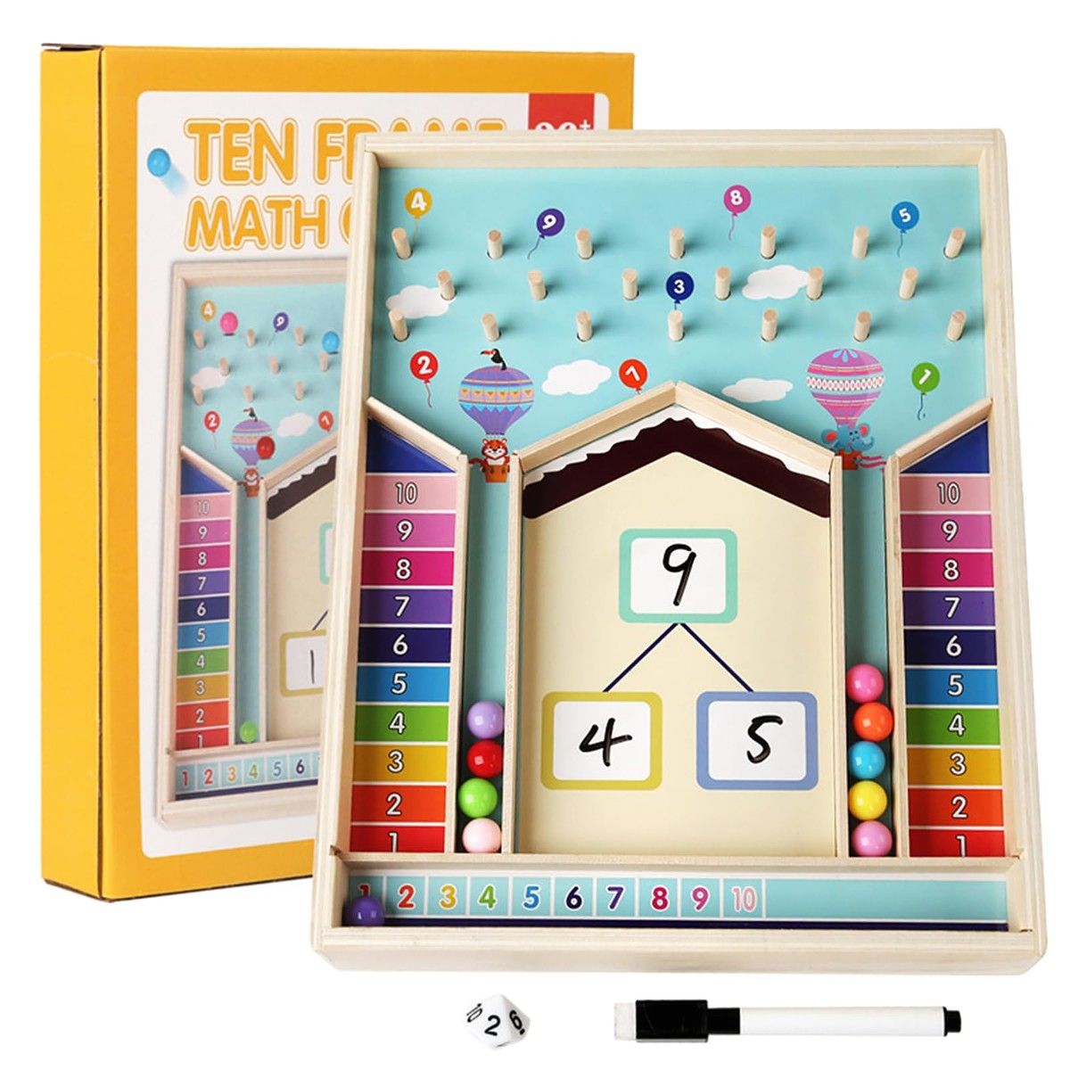 Addition Within 10 Counting & Decomposition Math Game Manipulatives ...