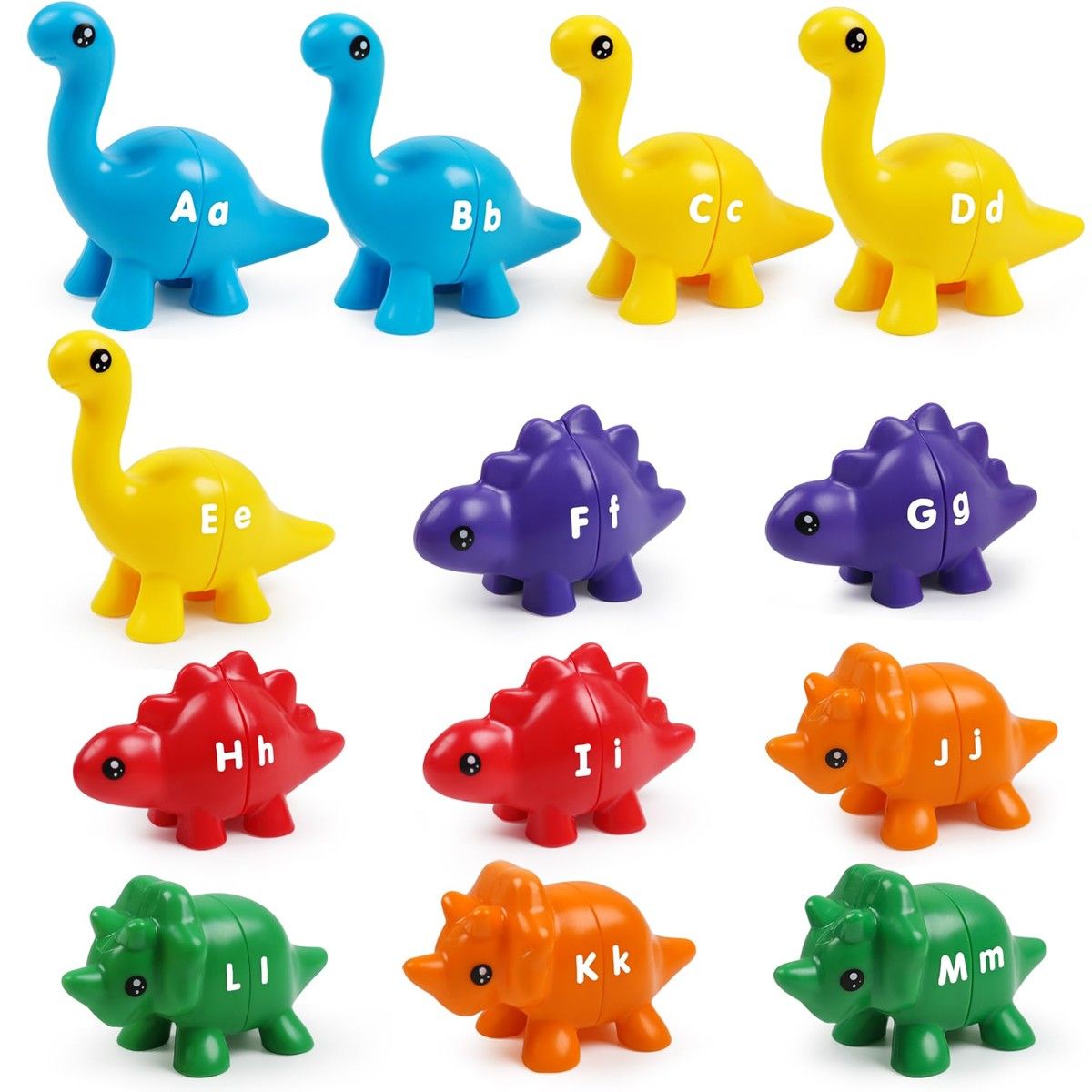 ABC Alphabet Dino Matching Learning Toy for Kids Montessori Double ...