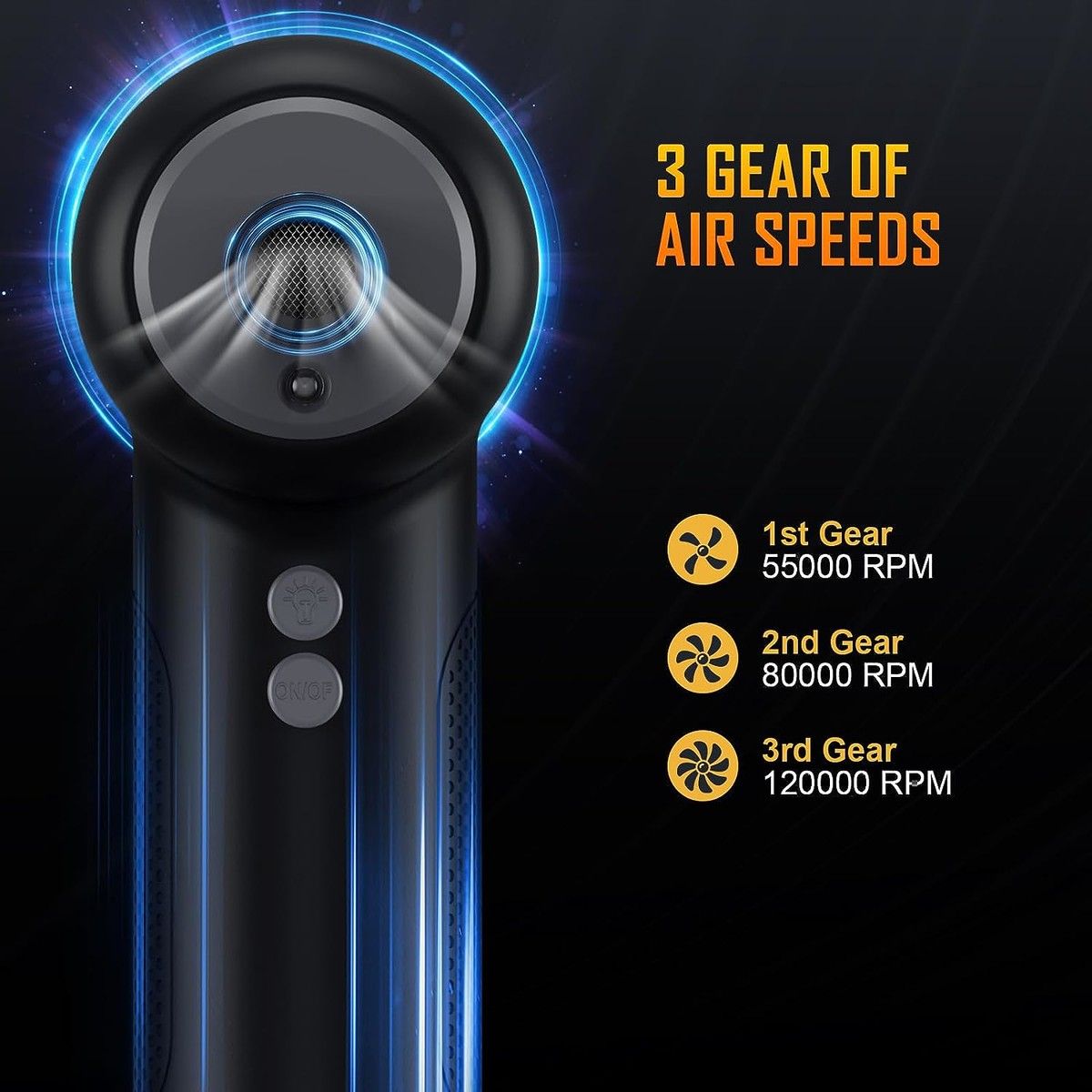 2-in-1 Compressed Air Duster and Electric Air Blower with 12000RPM for ...