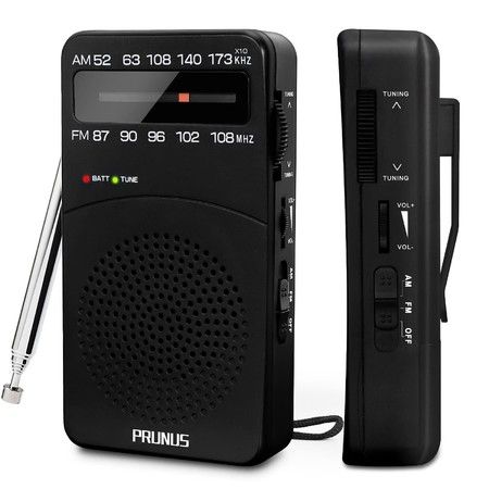 Portable AM FM Radio with Tuning Light, Back Clip, and Excellent ...