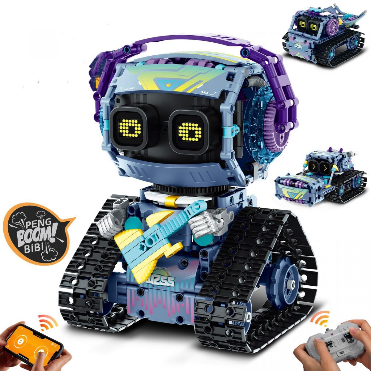 STEM Robot Kit 3 in 1 Building Remote App Controlled Coding Educational ...