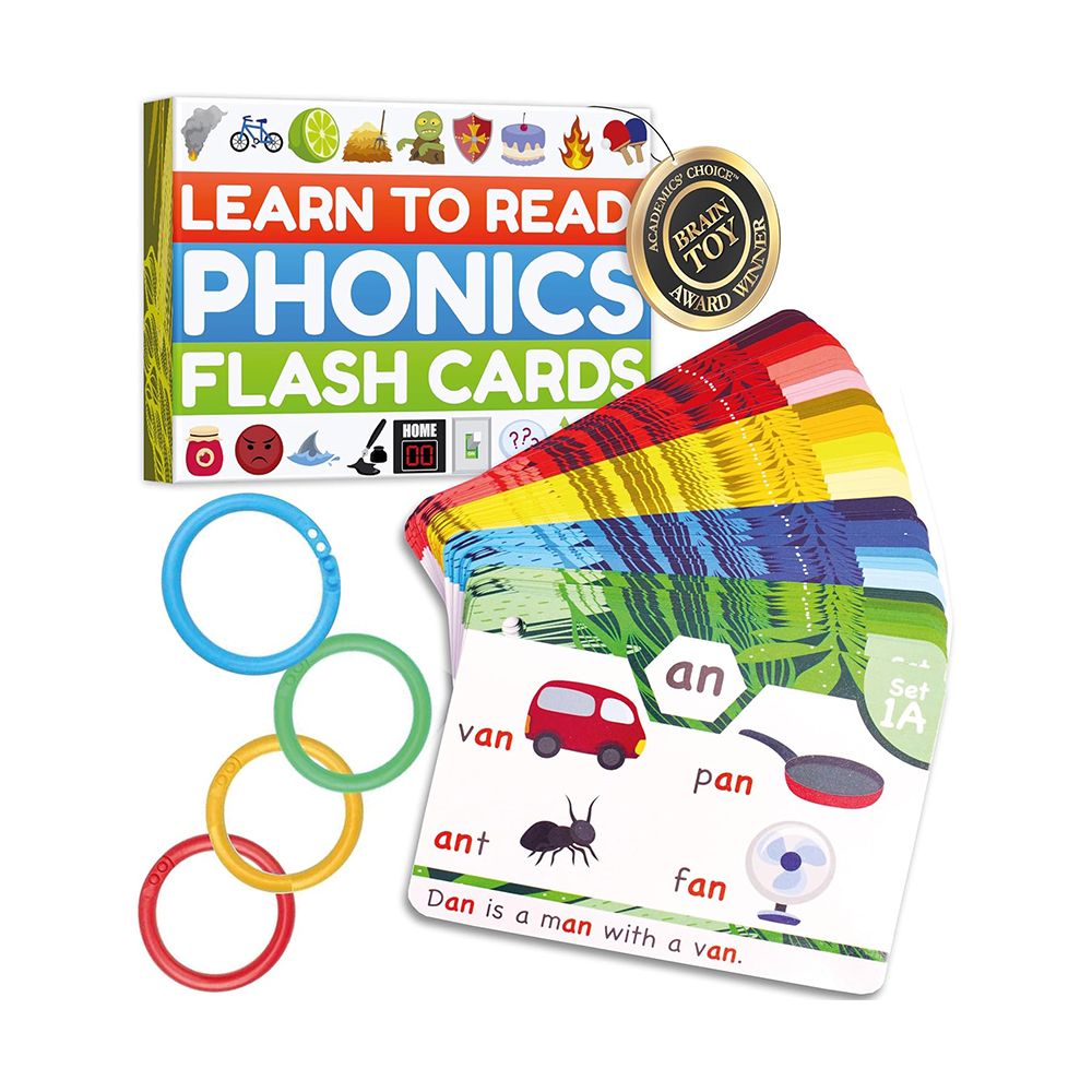 Phonics Flash Cards, Learn to Read in 20 Stages, Digraphs CVC Blends ...