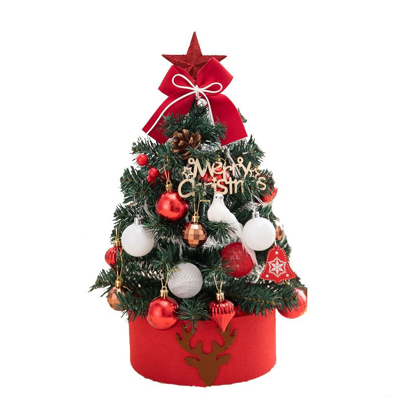 Tabletop Christmas Tree 45cm Mini Artificial Christmas Tree with LED ...